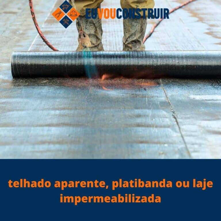 Um telhado aparente, platibanda ou laje impermeabilizada