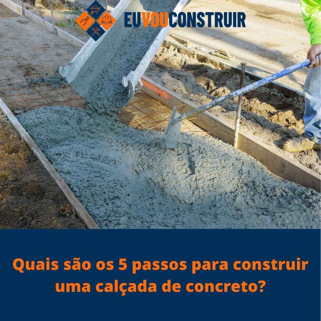 Os 5 passos para construir uma calçada de concreto?