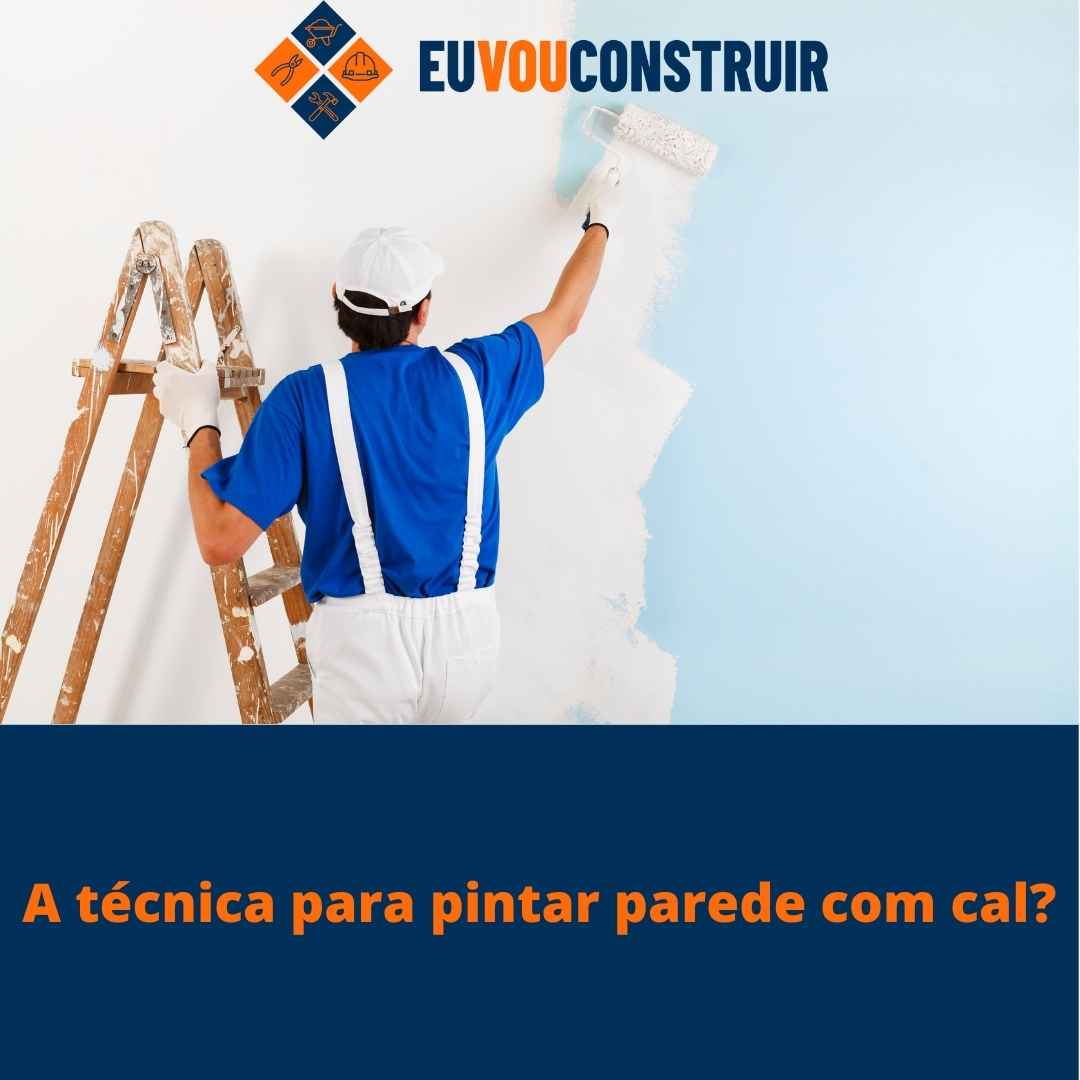 A técnica para pintar parede com cal ou até a casa toda?